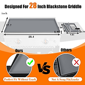 GRILL FORCE Silicone Griddle Mat with Spatula Mat for Blackstone 28 Inch Griddle Food Grade Silicone Mat Protective Mat Cover Griddle Buddy Mat Keep Flat Top Clean,Protect Griddle from Insect,Rust