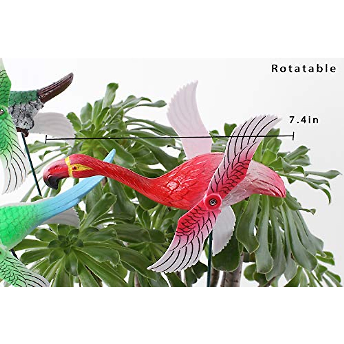 Wind Spinners Pinwheels Whirlygigs Hummingbird Lawn Garden Stakes Bird Decorations Cardinal Outdoor Decorative Yard Decor Patio Accessories Windmills Ornaments Plastic Art Christmas Whimsical Gifts