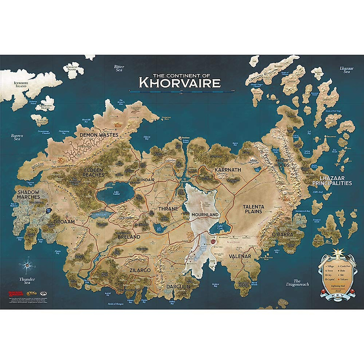 Gale Force Nine D&D Eberron Map Set Nations of Khorvair