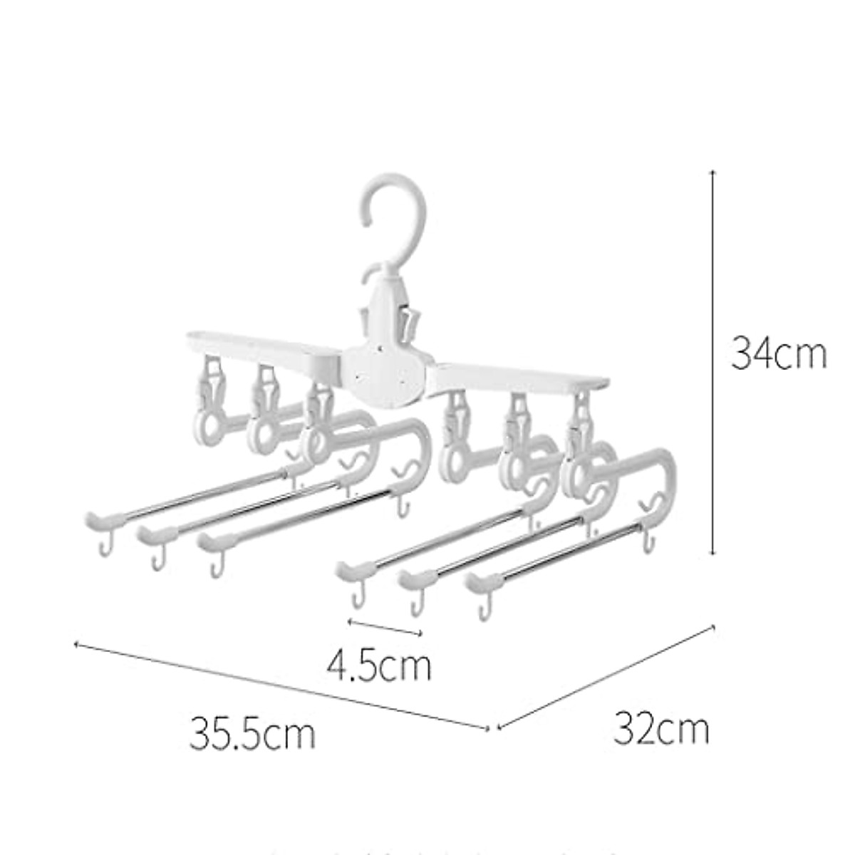 IULJH Multi-Layer Hanger Hanging Pants Storage Artifact Multi-Functional Pants Rack Folding Magic Pants Clip