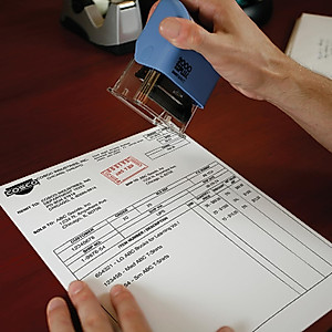 2000 PLUS Easy Select Self-Inking Date/Phrase Stamp, RECEIVED, 1-7/8" x 1" Impression, Red Ink