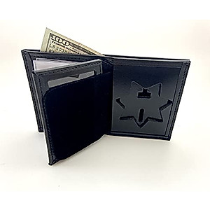 Perfect Fit Shield Wallets 7 point Star Bi-Fold Hidden Badge Wallet (Cutout PF33) Fits for Blackinton B447 Seven-point Star