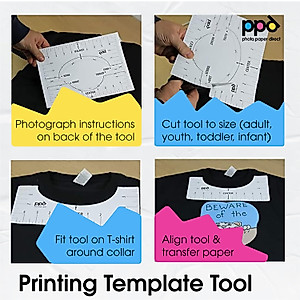 PPD Inkjet PREMIUM Iron-On Dark T Shirt Transfers Paper LTR 8.5x11" pack of 10 Sheets (PPD004-10)