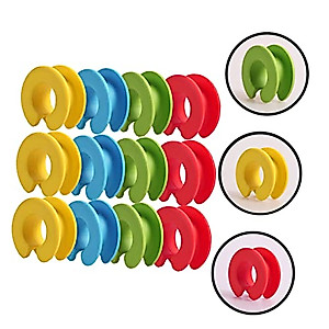 Zerodeko Round Hanger Anti-Slip Ring Nonslip Hangers Wind-Proof Rack Buckle Anti Slip Buckles Household Fixed Button Hanger Buckle Coat Hanger Fixing Buckle Creative Wind-Proof Buckle 12pcs