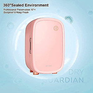 BS ONE Skincare Fridge 12 Liter, 10°C/50°F + Intelligent Constant Temperature Control Mini Fridge for Comestic Storage, Professional Beauty Fridge for Skin Care