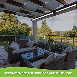 hykolity Solar Powered Shop Light with Motion Sensor, 3FT 17W (100-Watt Equivalent),Integrated LED IP65 Waterproof Outdoor Motion Sensor Shop Light for Garage, Barn, House - 2 Pack