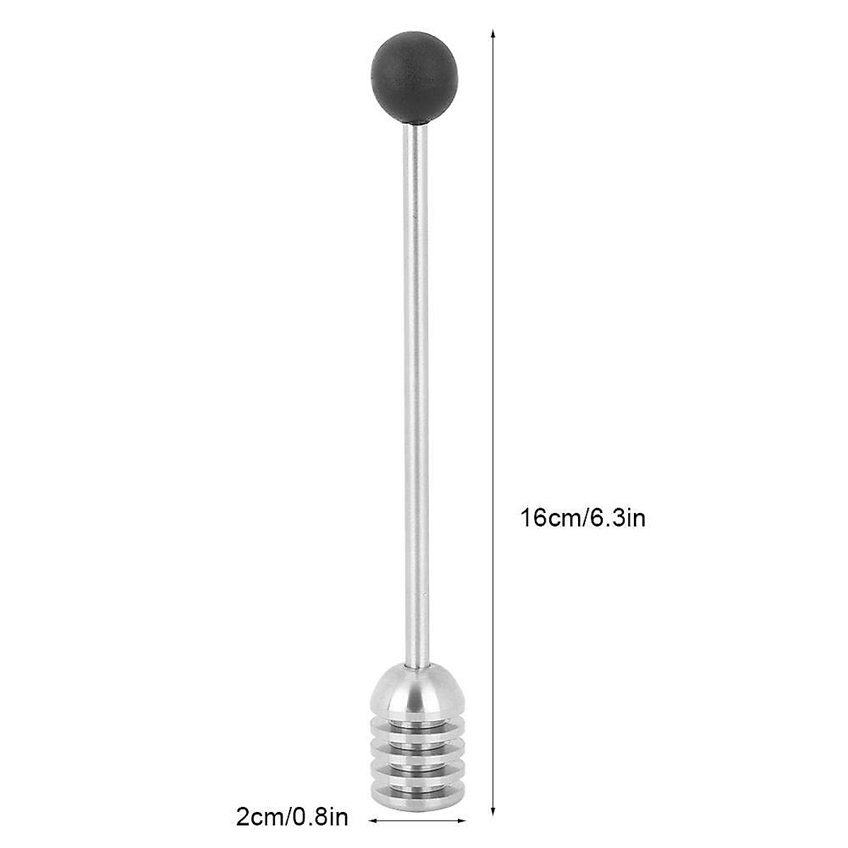 Fdit 6" Honey Dipper Stick 304 Stainless Steel Honey Dipper Stirrer Mini Honey Spoon Dippers Kitchen Mixing Stiring and Dipping Tool(Black)