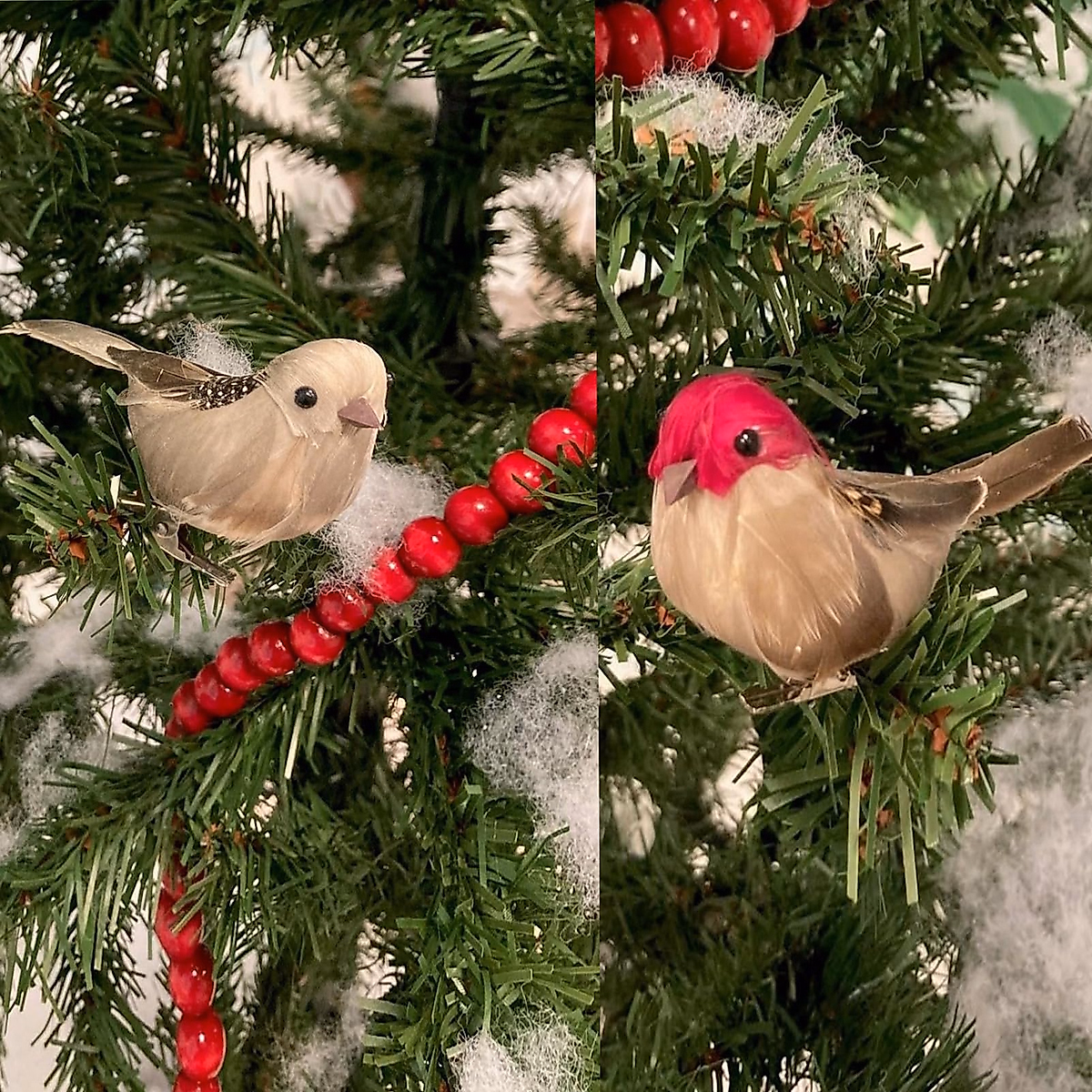 FBIRDY 12pcs Artificial Birds Artificial Sparrow Realistic Birds Faux Birds Feather Birds Foam Birds for Decorative Hanging Ornaments Yard Patio Wreath Designs Garden Decoration