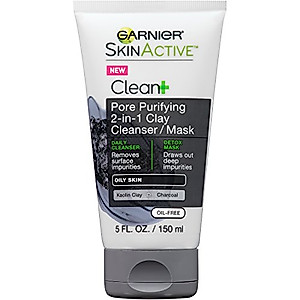 Garnier SkinActive Men's Pore Purifying Charcoal Face Wash & Mask, 5 fl. oz.