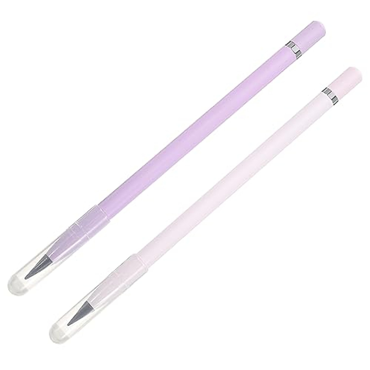STOBOK Everlasting Pencil stylus signature pens inkless pen funny pens for fun for everlasting with eraser metal paint brushes handwriting 2Pcs Erasable Signing Pen