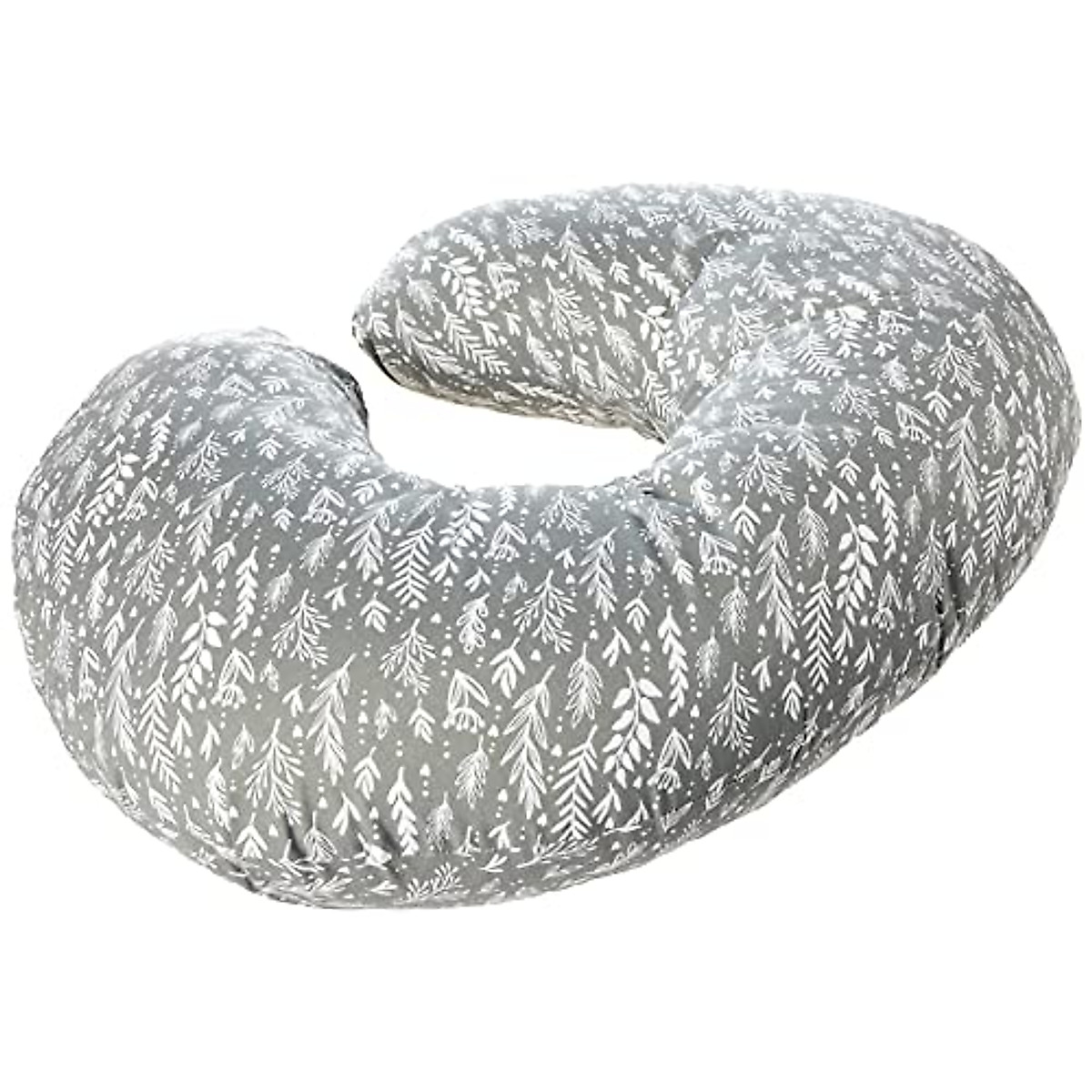 Dr. Brown's Breastfeeding Pillow with Removable Cover for Nursing Mothers, Machine Washable, Cotton Blend, Gray