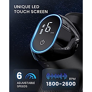 RENPHO Massage Gun Deep Tissue, FSA HSA Eligible Percussion Muscle Massage Gun Bluetooth for Athletes, Portable Electric Handheld Massager Gun, LED Touch Display