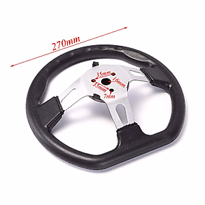 YC Yier 32" Racing Go Kart Rear Axle Complete Kit 5" Wheels Tires Front Steering Assembly Brake 420 Sprocket for ATV Quad Go Cart Drift Trike Karting