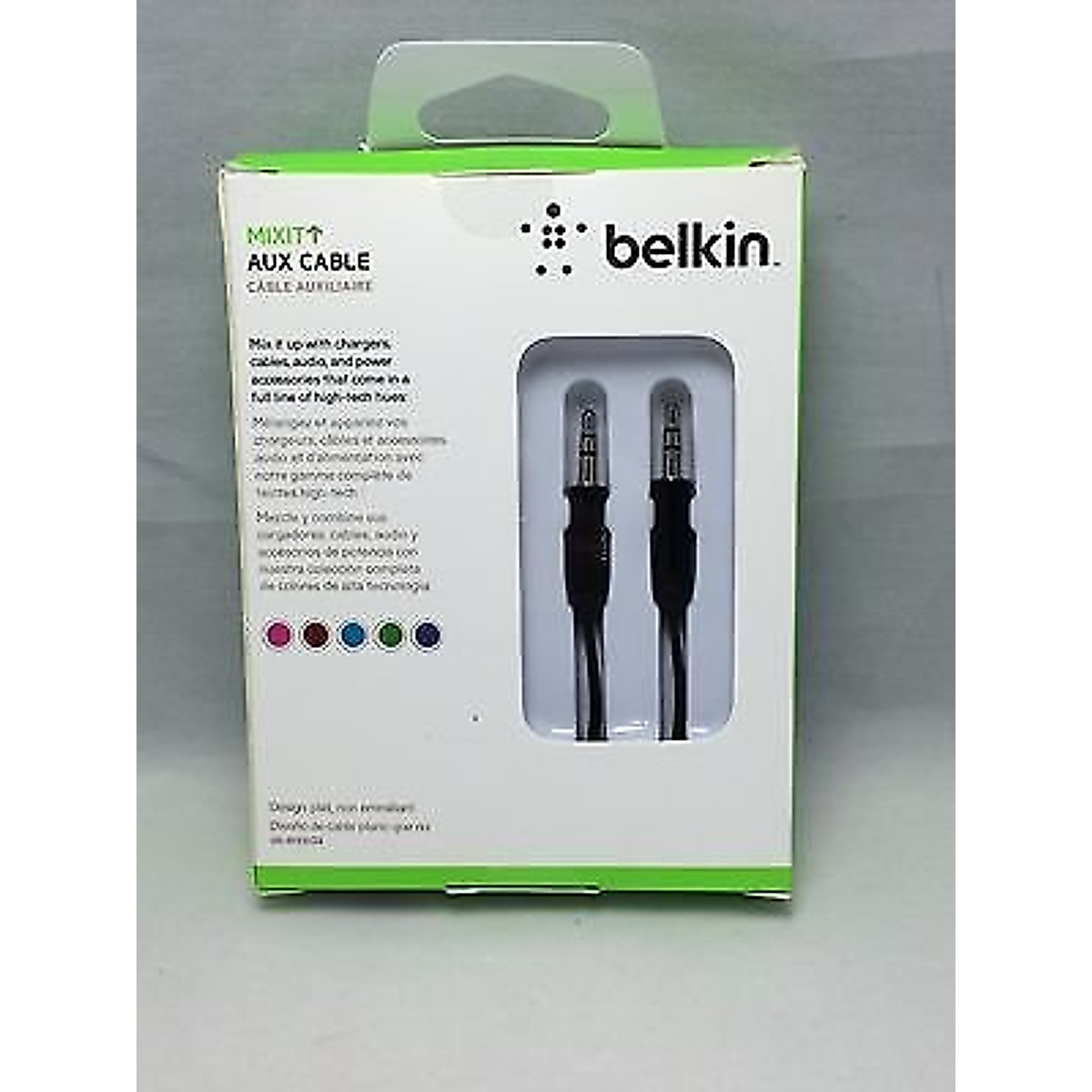 Belkin RockStarTM Lightning to 3.5mm Audio Cable + Audio Charger Splitter, 2-in-1 Aux iPhone Headphone Adapter & Charger Dongle Bundle with Belkin MiXiT Tangle-Free Aux / Auxiliary Cable, 3 Feet (Black) - AV10127tt03-BLK