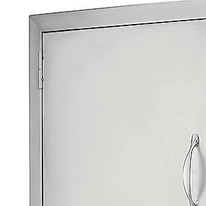 SHZOND 30.5" W x21 H BBQ Access Door 304 Stainless BBQ Island Door Heavy Duty Double Door Great for Outdoor Kitchen