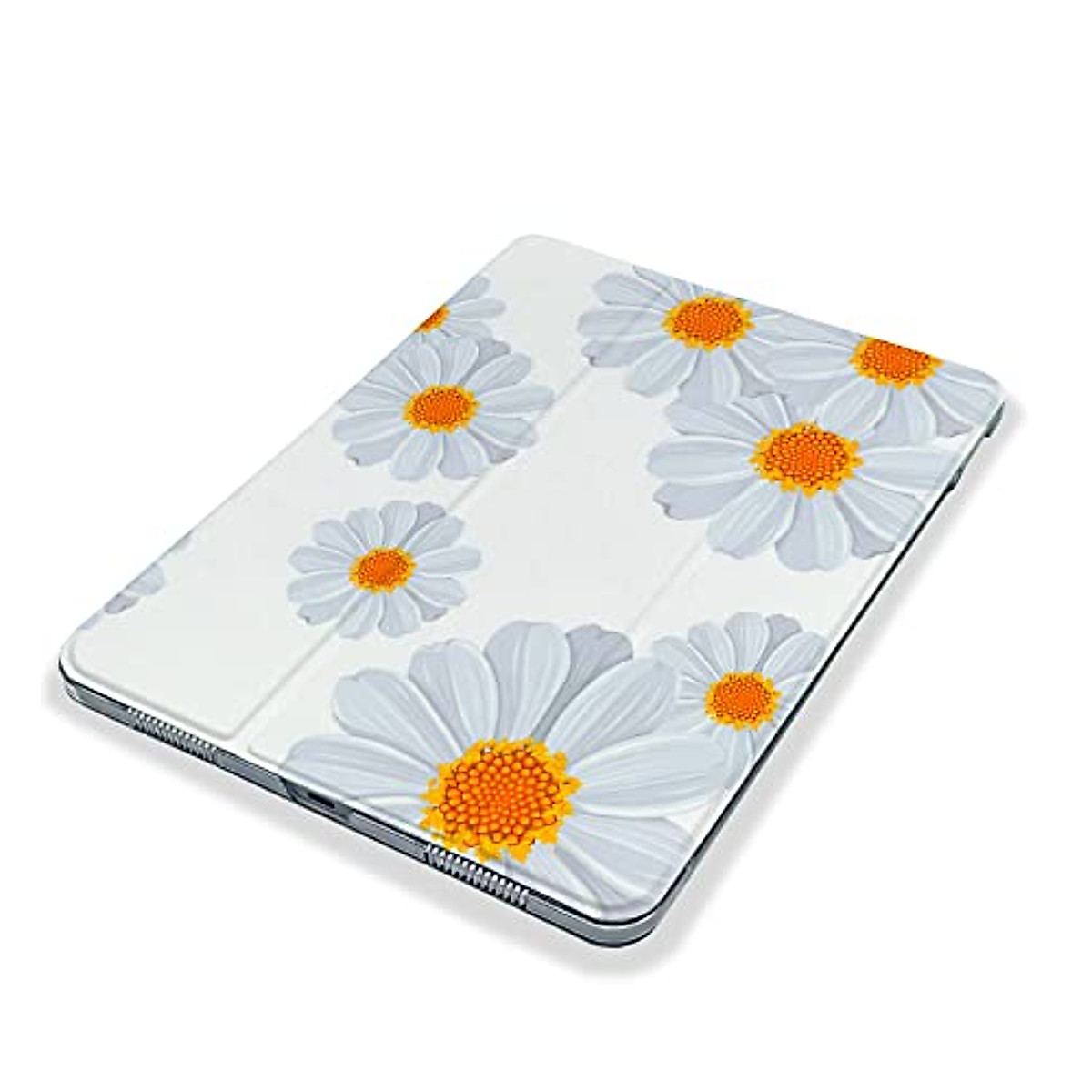 Kawaii Chamomile Flower Cute case Compatible with iPad Mini Air Pro 7.9 8.3 9.7 10.2 10.9 11 12.9 inch Pattern Cover New 2022 2021 Trifold Stand 3 4 5 6 7 8 9 Generation 490 (11" Pro 1/2/3 gen)