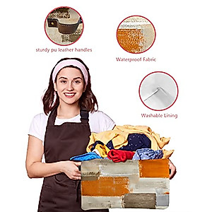 Orange Grey Oil Painting Storage Bins 1 Pack, Large Waterproof Storage Baskets for Shelves Closet, Burnt Orange Geometry Abstract Art Storage Basket Foldable Storage Box Cube Organizer with Handles