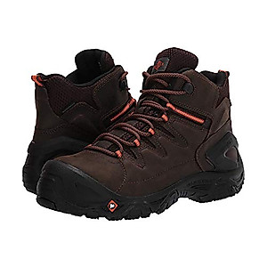 Merrell Men's Strongfield Leather 6" Waterproof Composite Toe Construction Boot, Espresso/Black, 10