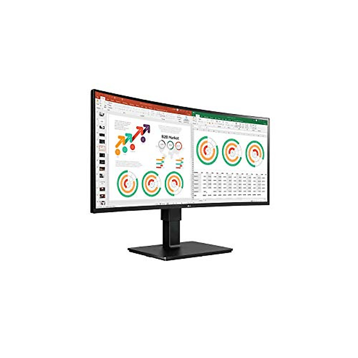 LG 34BN770-B 34" 21:9 QHD UltraWide HDR10 IPS Monitor, Built-In-Speakers, TAA Compliant, Black