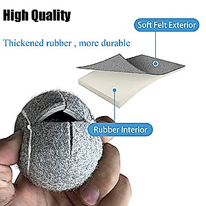 HiBallBall 4 Pack Precut Tennis Balls for Walkers, Tennis Balls for Chairs, Heavy Duty Long Lasting Walker Accessories, Ski Glides & Pads (Black)