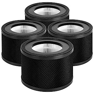Breabetter 4-Pack TT-AP001 Replacement Filter Compatible with TaoTronics TT-AP001 Purifier and VAVA VA-EE014 Purifier, 3-in-1 H13 True HEPA Filters