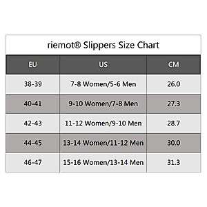 riemot Men's Women's Furry Warm Slippers, Memory Foam Slippers Comfortable Closed Toe House Slippers Shoes Anti slip Sandals Lightweight Winter Indooor Slippers Black Red EU 44-45