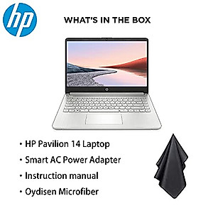 HP Pavilion 14 Laptop, HD Display, AMD Ryzen 3 3250U (Beats i7-7560U), 16GB RAM, 256GB SSD, AMD Radeon Vega 3 Graphics, Webcam, Wi-Fi, HDMI, Bluetooth, Windows 10 Home, Natural Silver (Latest Model)