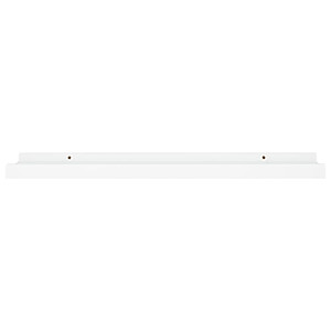 homiuse 2 Pack Floating Shelves 23.6" Wall Shelves for Bathroom Shelf Decor Floating Shelf Bracket Wall Mounted Shelves for Bedroom Picture Frame Ledge Shelves for Wall Storage Small Shelf White MDF