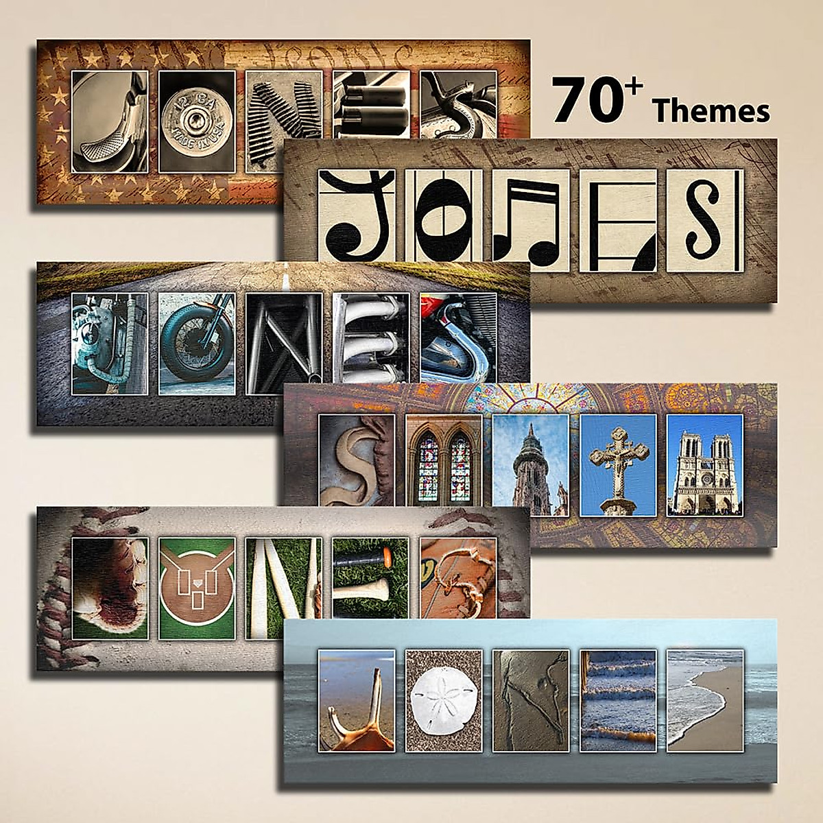 Personal-Prints ANTLER Personalized Name Art | Any Name Spelled with Antlers | Gift for the Lodge, cabin, man cave, or Lodge Décor (16"x32" Float Framed Canvas)