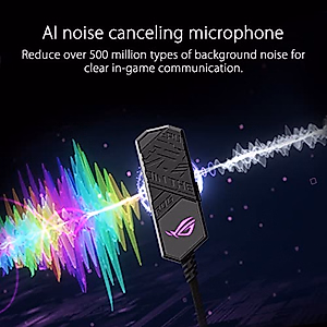 ASUS ROG Clavis USB-C Gaming DAC (ESS 9281 QUAD DAC amplifier, AI Noise-Canceling Mic, MQA Rendering, Aura Sync RGB, Compatible with PC, mobile, PlayStation 5, and Switch)