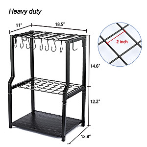 UU-Major Garden Tool Organizer for Garage Corner Heavy Duty,Garage Storage Organization for Broom,Mop,Rakes,Free Standing,Yard Tool Holder for Lawn/Shed/Outdoor.