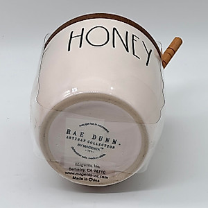 Rae Dunn HONEY Cellar - Ceramic - Dishwasher and Microwave safe - 4 in diameter / 4 in tall