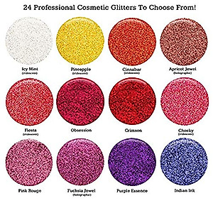Glitties - Indian Ink - Cosmetic Grade Extra Fine (.006") Loose Glitter Powder Safe for Skin! Perfect for Makeup, Body Tattoos, Face, Hair, Lips, Soap, Lotion, Nail Art - (30 Gram Jar)