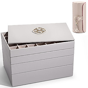 Vlando Miller Jewelry Tray(5 in 1-Grey)+Viaggio Small Jewelry Case (Grey)