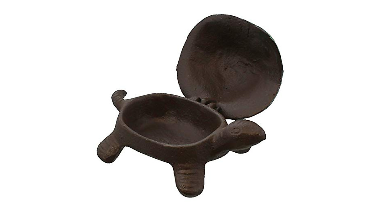 Top Brass Turtle Key Hider - Durable Cast Iron Statue