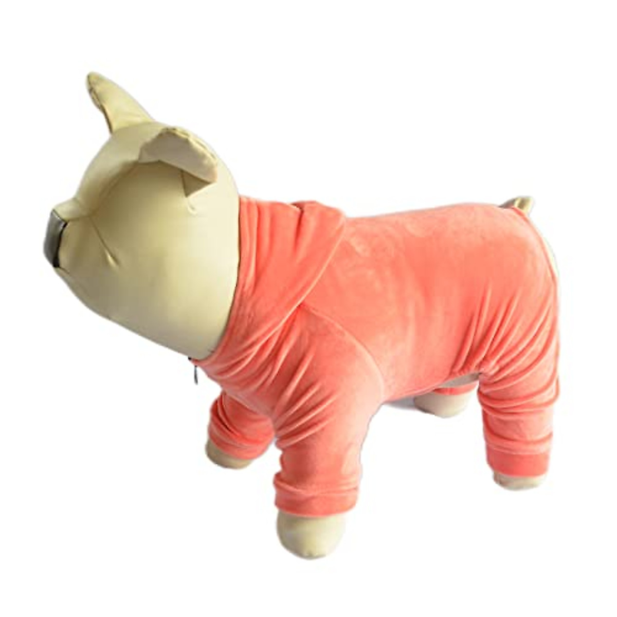 Dog Mannequins, PU Leather Standing Dog Model Flexible Stretch Dog Mannequins to Display Dog Apparel Pet Clothes, Dog Shop Supplies Bulldog Style Beige