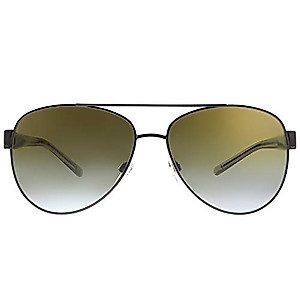 BURBERRY BE 3084 1212T5 Brushed Brown Metal Aviator Sunglasses Brown Gradient Polarized Lens