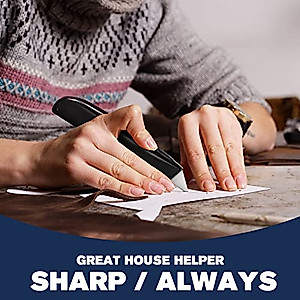 sayyes Box Cutter, 2-Pack Retractable Utility Knife with 10-Piece SK5 Blades, Durable Aluminum Box Cutter for Ropes, Boxes, Plastics, DIY, 4 Colors to Choose