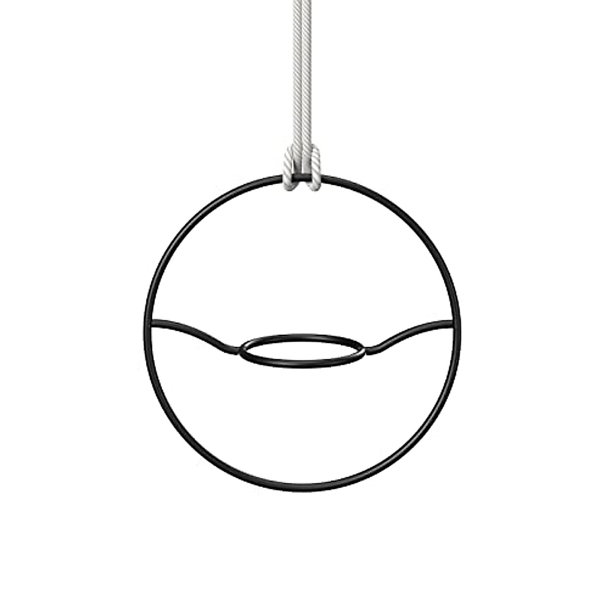 HOBBYMATE Plant Hangers Without Plant & Pot, Metal Hanging Plant Holder, Home Decorating Hanging Iron Art, 3 inches Rose Black Color