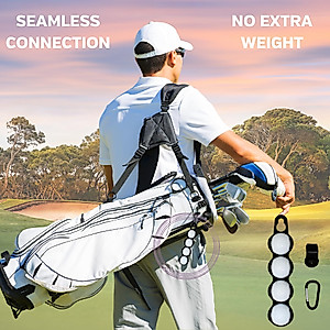 RE GOODS Golf Ball Holder - Holds 4 Golf Balls, Easy Attachment to Bag or Cart, Gift Accessories for Men and Women