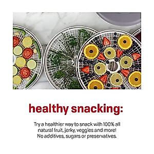 NESCO FD-75A Snackmaster Pro Food Dehydrator, For Snacks, Fruit, Beef Jerky, Gray