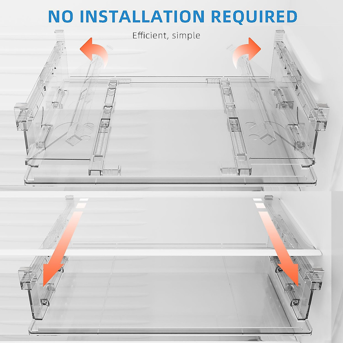 KOUPA Hanging Soda Can Dispenser for Refrigerator, Automatic Rolling Drink Organizer Holder for Fridge, Foldable Bottle Organizer Storage for Various Beverage Vegetables Fruits