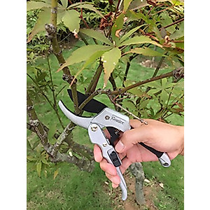 gonicc 8" Professional SK-5 Steel Blade Sharp Anvil Pruning Shears (GPPS-1001),Less effort. Pruning Scissors, Bonsai Cutters