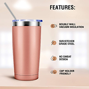 JERIO 50th Birthday Gifts for Women, Gifts For Women Turning 50, 50 Years Old Birthday Gifts for Her, Mom, Wife, Sister, Grandma, Friends 20oz Tumbler