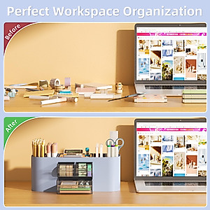 Magnetic File Holder, 4 Compartments Magnetic Paper Holder with Strong Magnetic Back, Magnetic Mail Organizer for Bill, Documents, Coupons, Mails, etc.