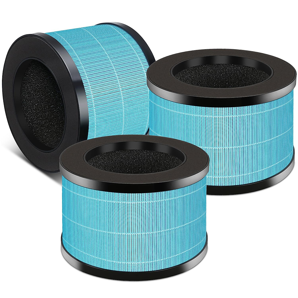 3 Pack MK06 MK01 Filter Replacement Compatible for AROEVE MK01 MK06 MG01JH, and for ToLife TZ-K1, H13 Ture HEPA filter