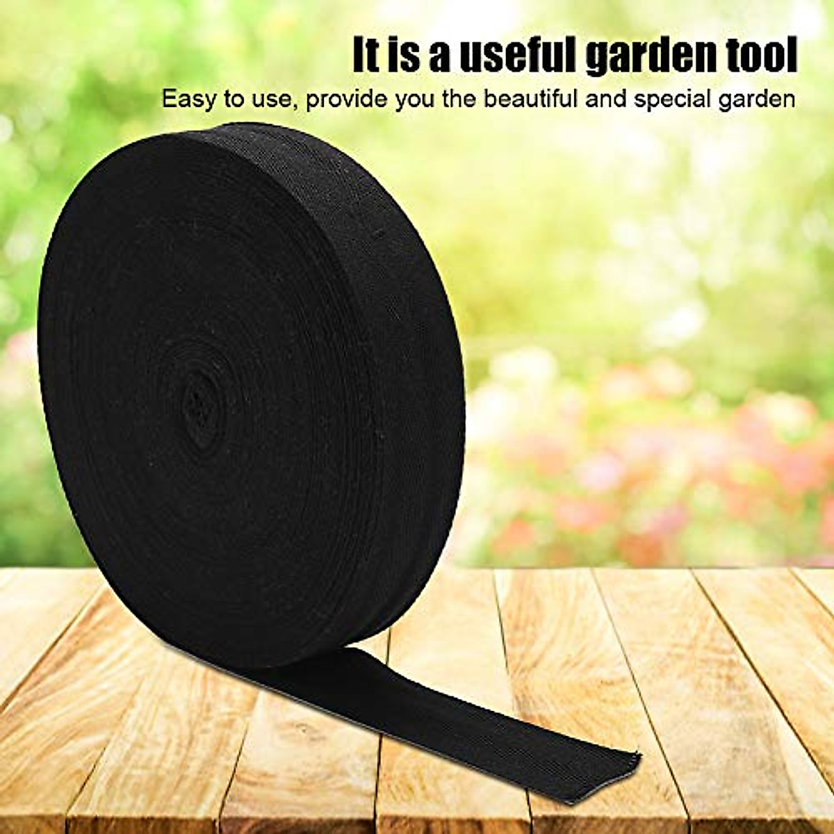 Tree Bandage, Cotton Tree Wrap Tape Bandage Binding Belt Grafting Bonsai Garden Tool(4CM-Black)