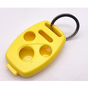4 Buttons Replacement Key Fob Case Shell Fits for Honda Accord Civic Ex Pilot Keyless Entry Remote Control Car Key Fob Cover (3 + 1 Buttons, Yellow)
