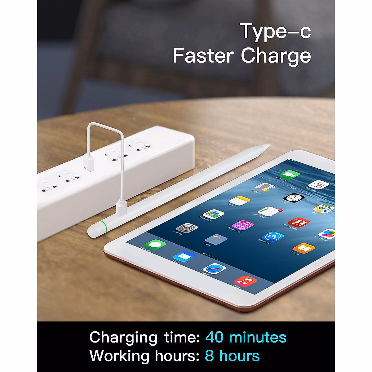 Stylus Pencil 1st Generation for iPad 9th&10th Generation with Palm Rejection, Tilt Sensitivity, Stylus Pen Compatible with iPad Pro 11/12.9, iPad 10/9/8/7/6, iPad Mini 5/6, iPad Air 3/4/5