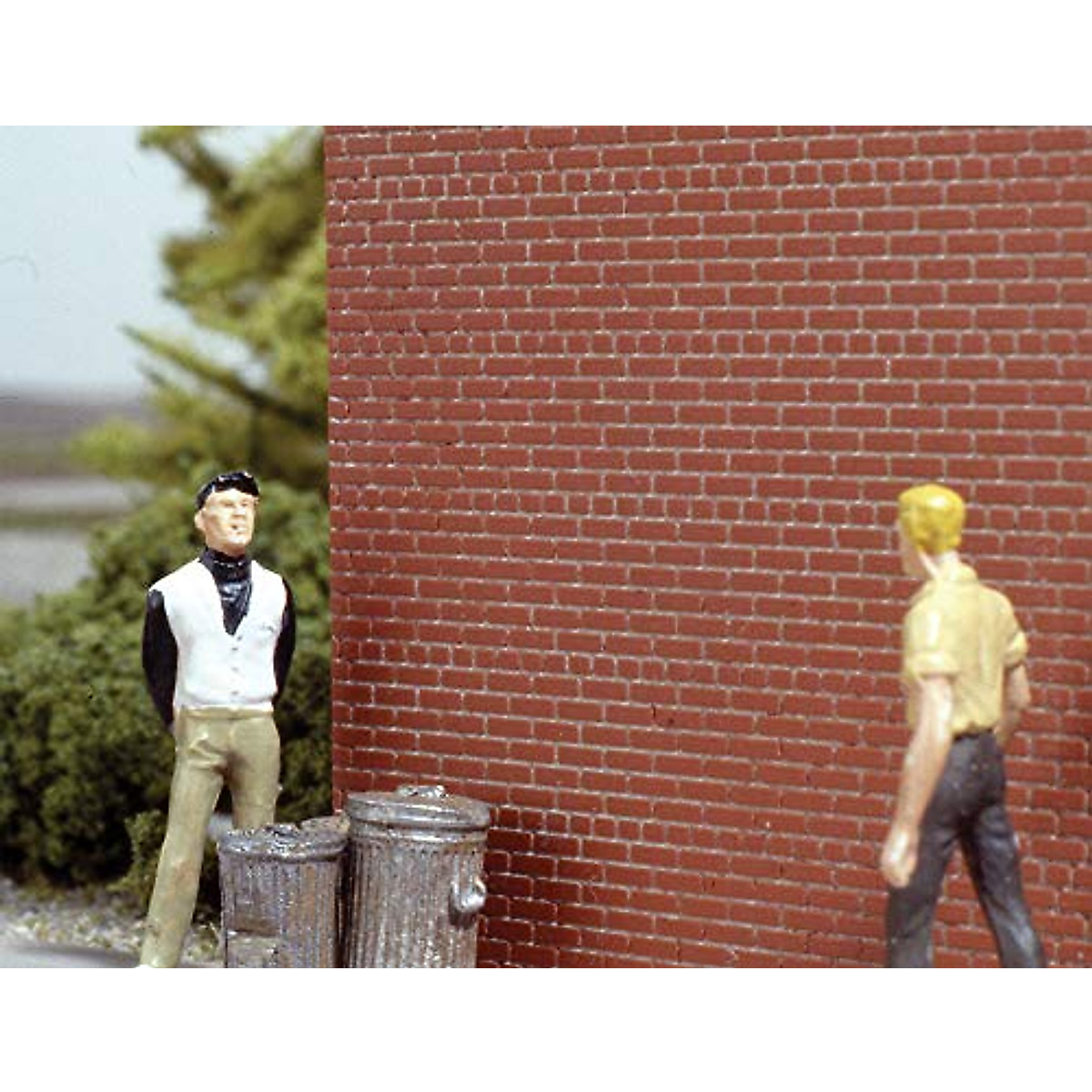 Walthers, Inc. Brick Sheet, 4 X 9-3/4" 10.1 X 24.7cm, Light Red